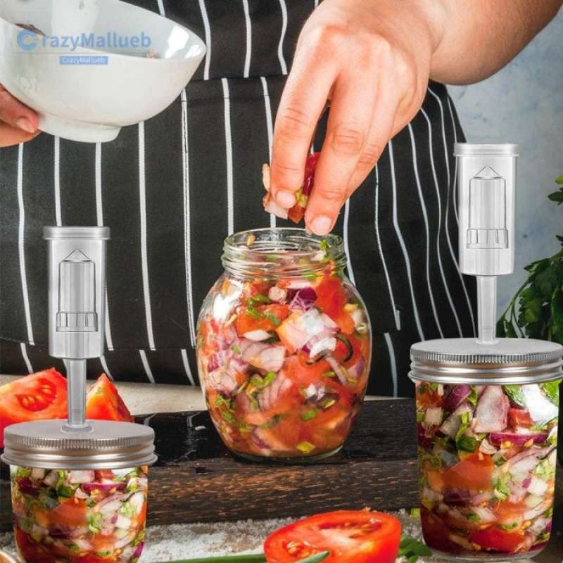 Jual Crazymallueb Wide Mouth Mason Jar Set Fermenting Kit Diy Pickle ...
