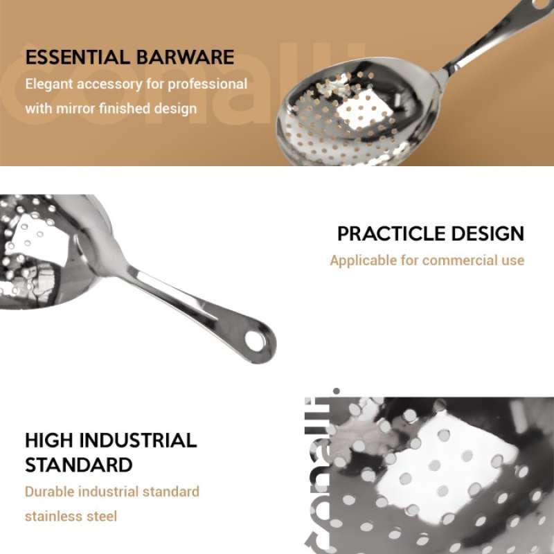 Jual Julep Strainer Cocktail Silver Sendok Saringan Stainless Bartender ...