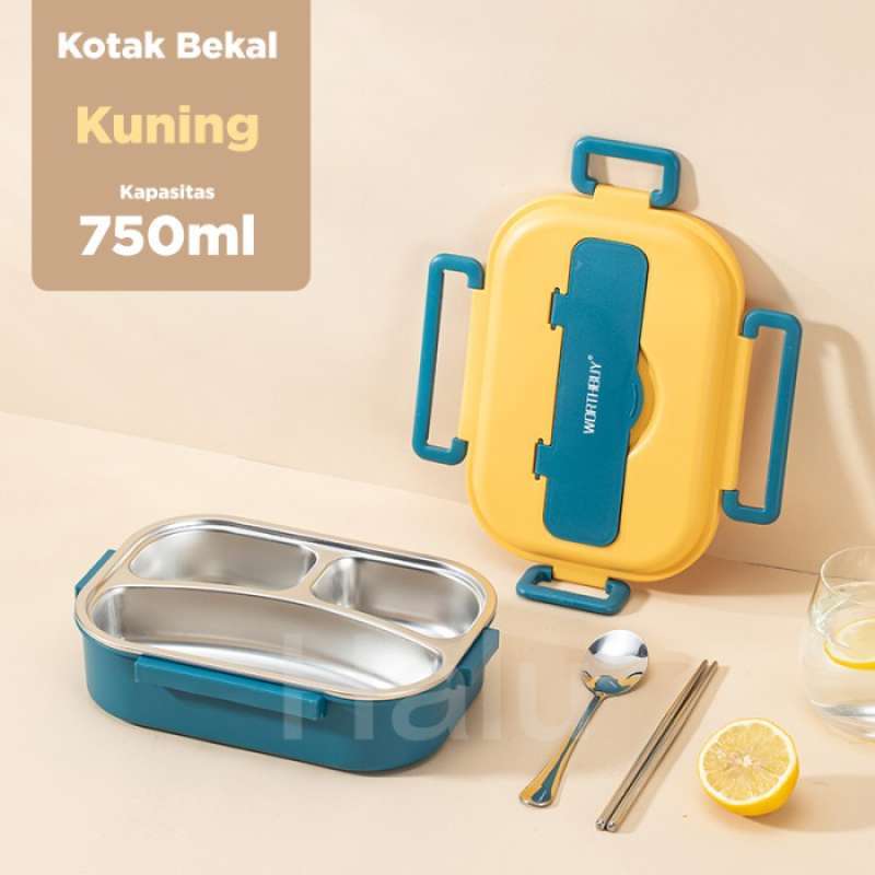 Jual Halu Tempat Bekal Makan Lunch Box Stainless Steel 4 Sekat Hmb105 ...
