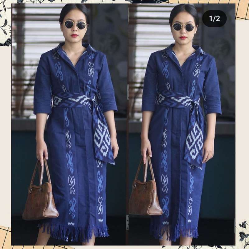 Jual Dress Tenun Ikat Troso Ot-64 - M Di Seller Mama Shop - Kedung Pengawas, Kab. Bekasi | Blibli