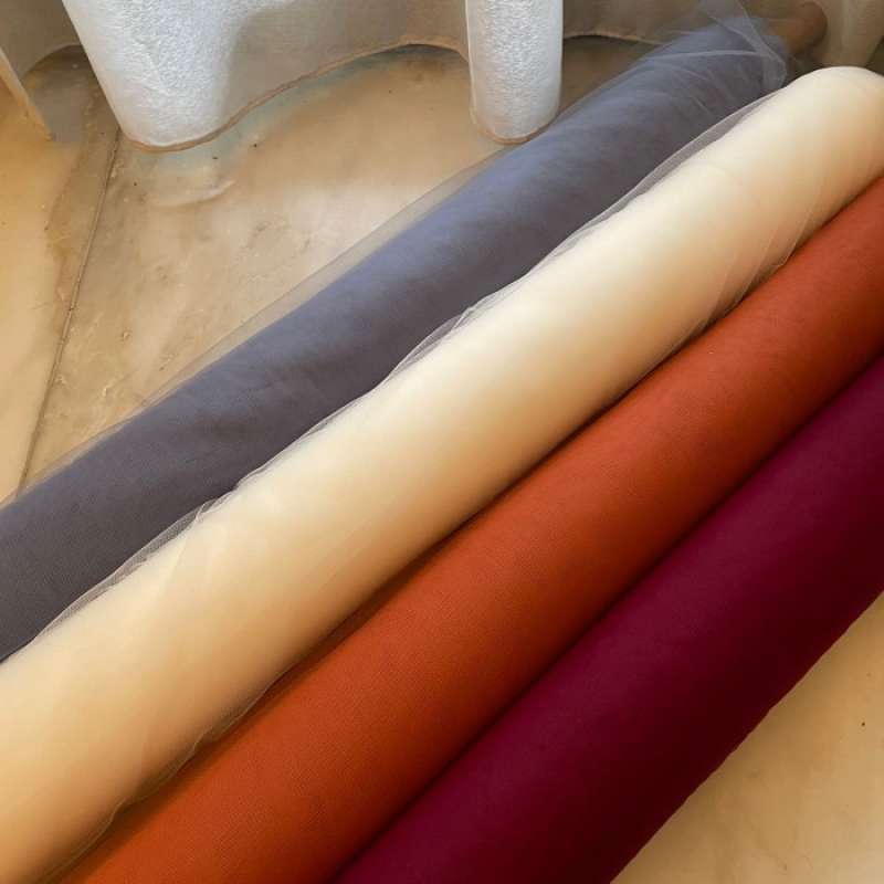 Jual Kain Tile Polos Premium Halus Meteran Jaring Kelambu Soft Tulle ...