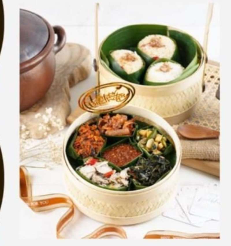 Jual Paket Hampers Kembang Kawung Nasi Liwet Rantang Bambu - Porsi 3 ...