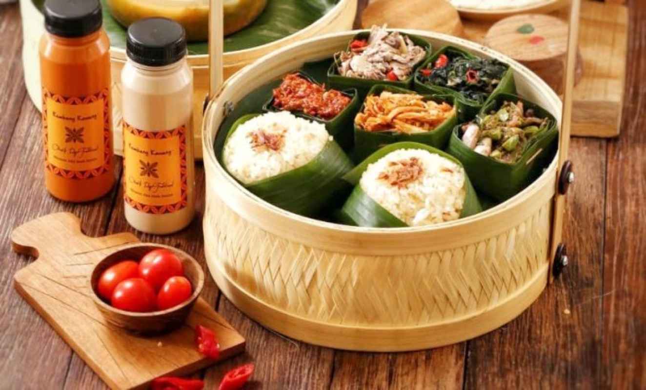 Jual Paket Hampers Kembang Kawung Nasi Liwet Rantang Bambu - Porsi 3 ...