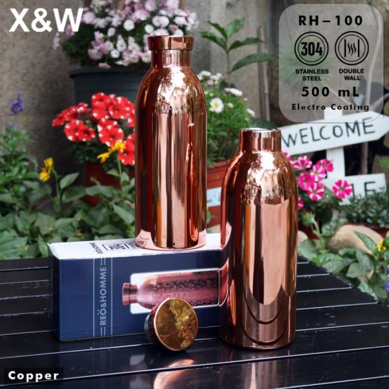 Jual X&w Botol Tumbler Rh100 Thermos Electro Coating Rosegold Copper ...