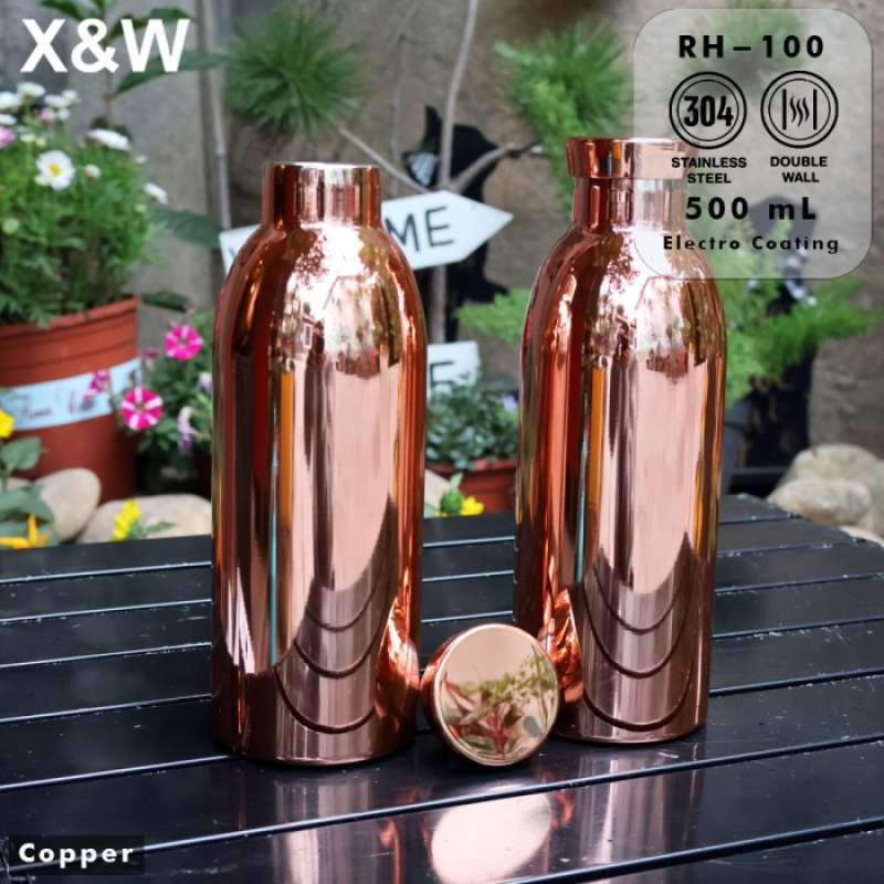 Jual X&w Botol Tumbler Rh100 Thermos Electro Coating Rosegold Copper ...