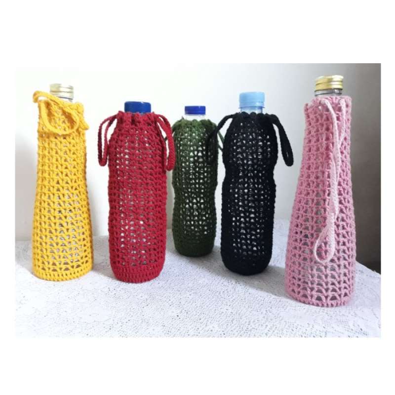 Jual Sarung Botol Minuman Rajut/ Tersedia Beragam Varian Warna - Ungu ...