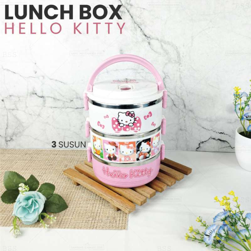 Jual Rantang Lunch Box Lucu 3ssn Gambar Minion Hello Kitty Frozen ...
