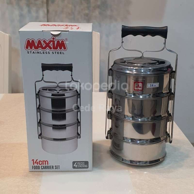 Jual Rantang Stainless Steel Maspion / Maxim Ukuran 14 Cm X 4 Tingkat ...