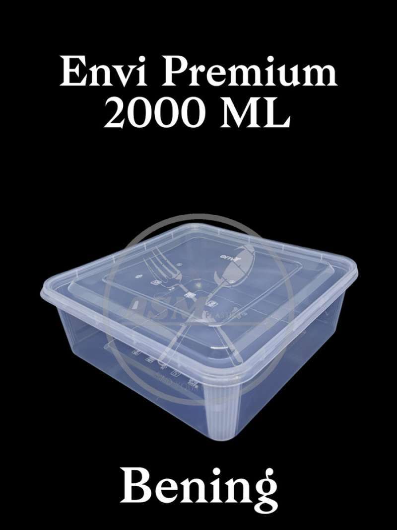 Jual Thinwall Envi Ukuran 2000ml Food Container Lentur Dan Tahan Pecah ...