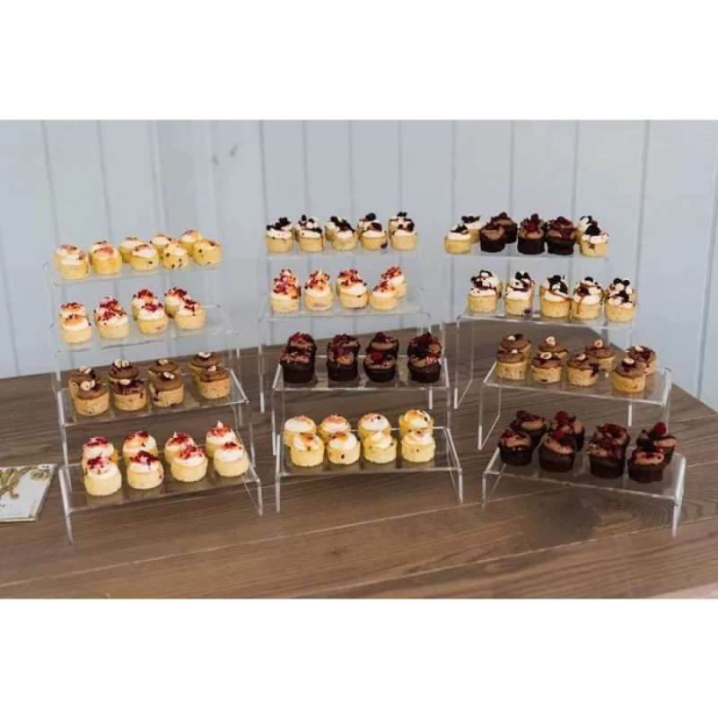 Jual Pajangan Makanan Acrylic Buffet Riser Display / Food Rack Tiers ...