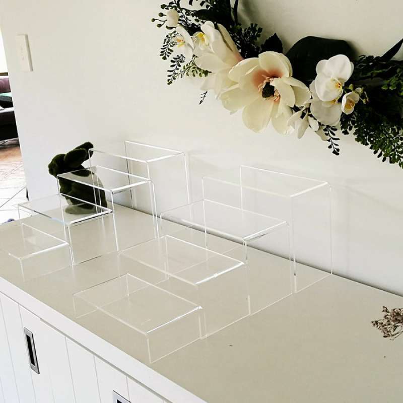 Jual Pajangan Makanan Acrylic Buffet Riser Display / Food Rack Tiers ...