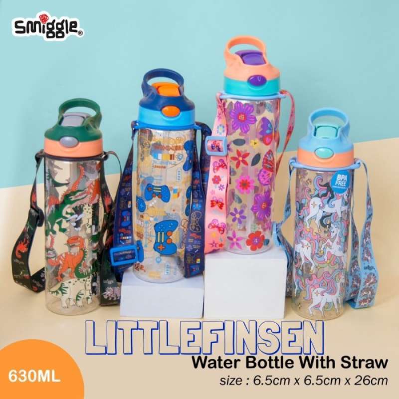 Jual Smiggle Botol Air Minum Anak Sedotan Silicon 630 Ml Tali Panjang Di Seller Rapier ...