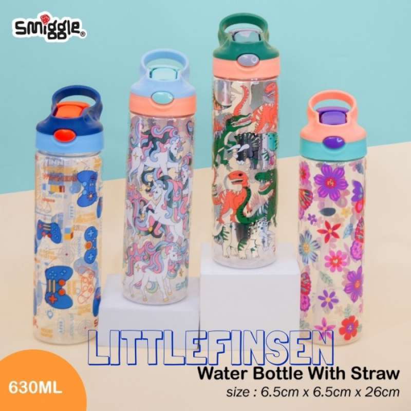 Jual Smiggle Botol Air Minum Anak Sedotan Silicon 630 Ml Tali Panjang Di Seller Rapier ...