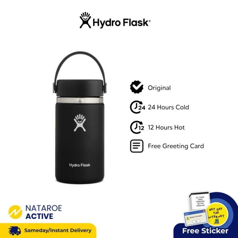 Jual Hydro Flask Tumbler 12oz Wide Mouth Flex Cap - Black Di Seller Rapier - Cengkareng Timur ...