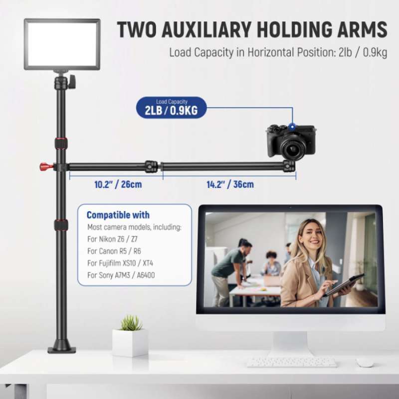 Jual Neewer Tl253a Table Top Stand Camera Desk Mount Stand With 2 Two ...