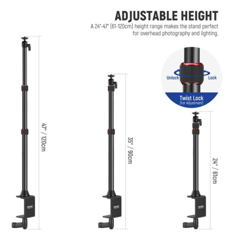 Jual Neewer Tl253a Table Top Stand Camera Desk Mount Stand With 2 Two ...