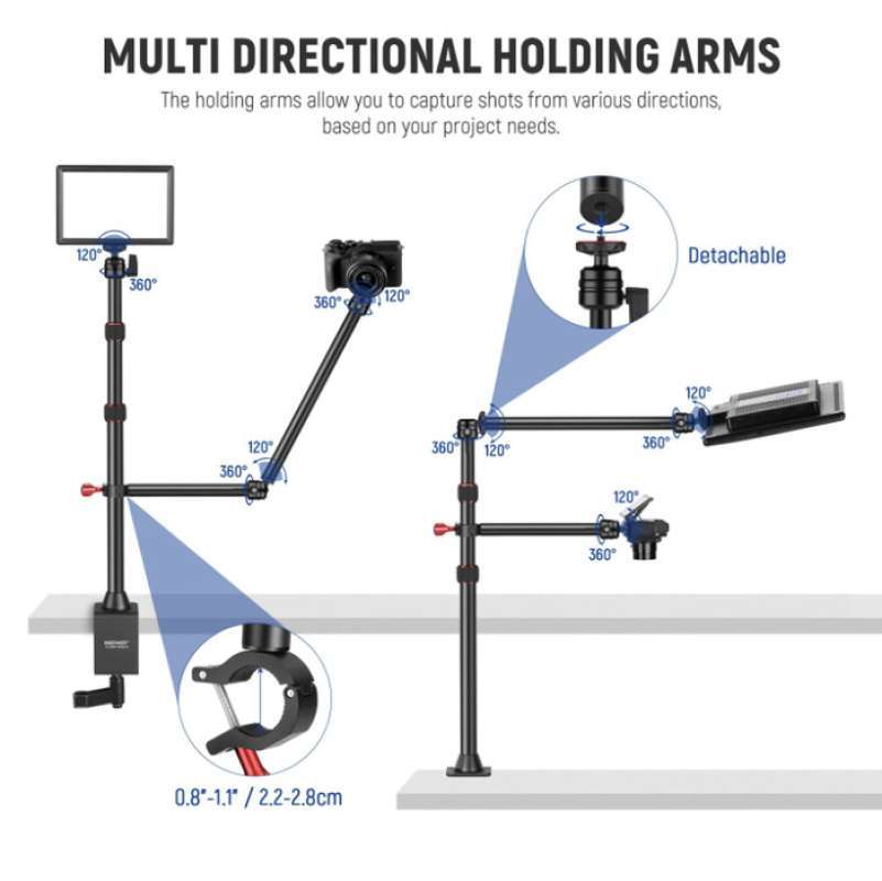Jual Neewer Tl253a Table Top Stand Camera Desk Mount Stand With 2 Two ...