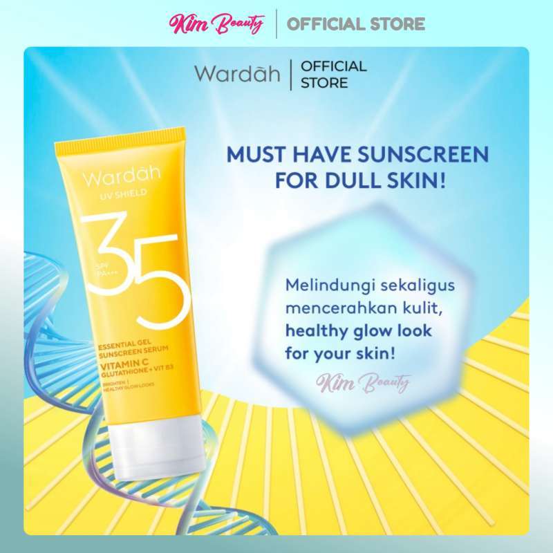 Jual Wardah Uv Shield Essential Gel Sunscreen Serum Spf 35 Pa +++ 40 Ml ...