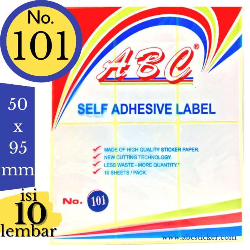 Jual Sticker Labels Abc No.101 (self Adhesive Label) / Label Undangan ...