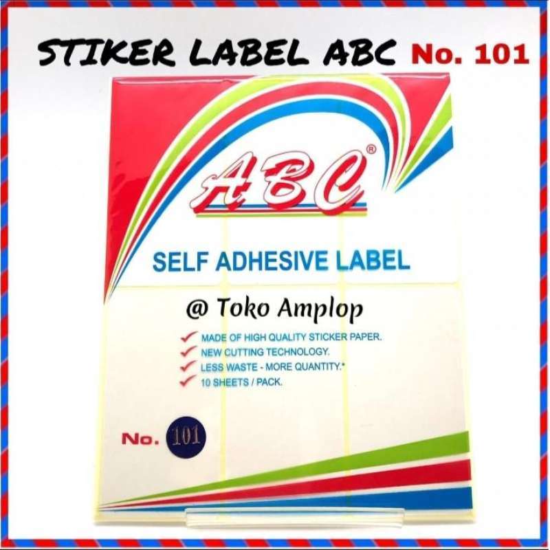 Jual Sticker Labels Abc No.101 (self Adhesive Label) / Label Undangan ...