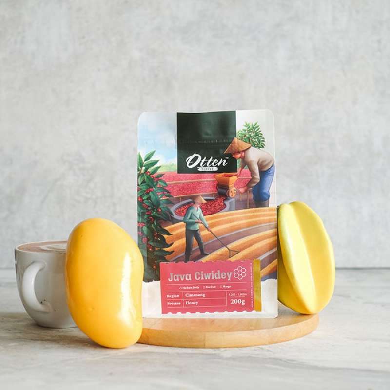 Jual Kopi Arabica Java Ciwidey Honey Process 200g - Biji / Bubuk Kopi Otten Coffee - Wholebean ...