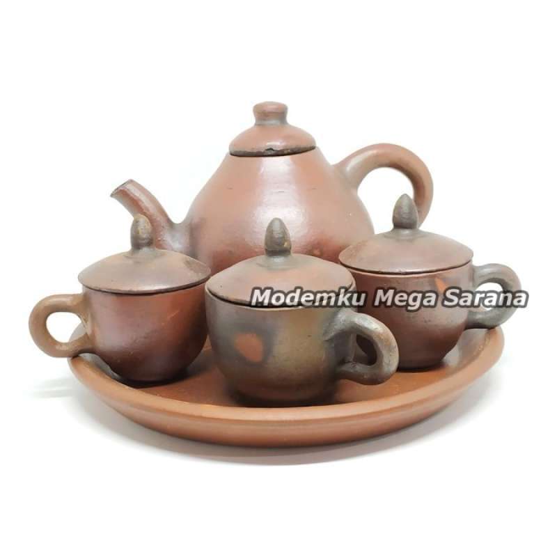 Jual Set Teko Cangkir Teh Poci Gerabah Tanah Liat Di Seller Sentry ...