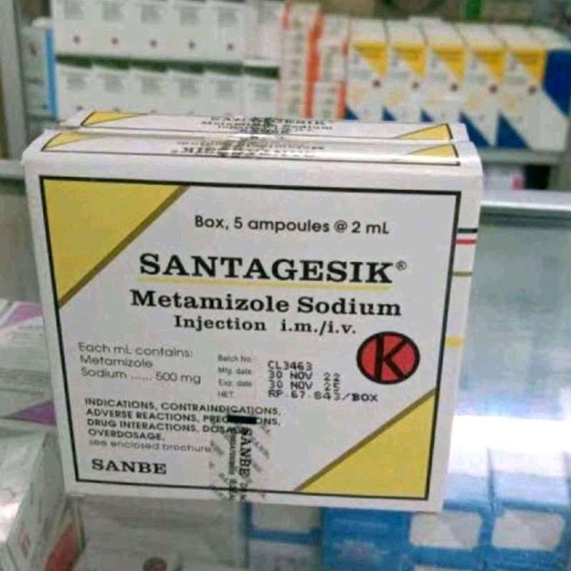 Jual New Seller Dijualsantagesik 500mg (metamizole) Injeksi Per Box ...