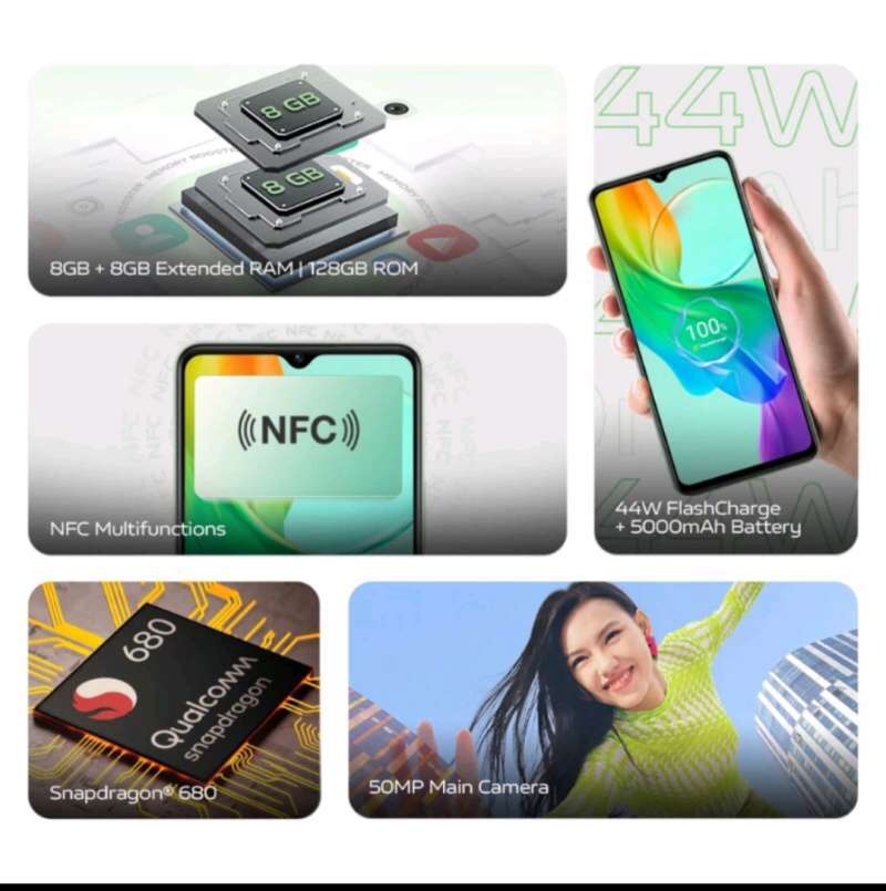 Jual Vivo Y27s Nfc [8gb/128gb - 8gb/256gb] Garansi Resmi 1 Tahun - Garden Green 8gb/128gb Di ...