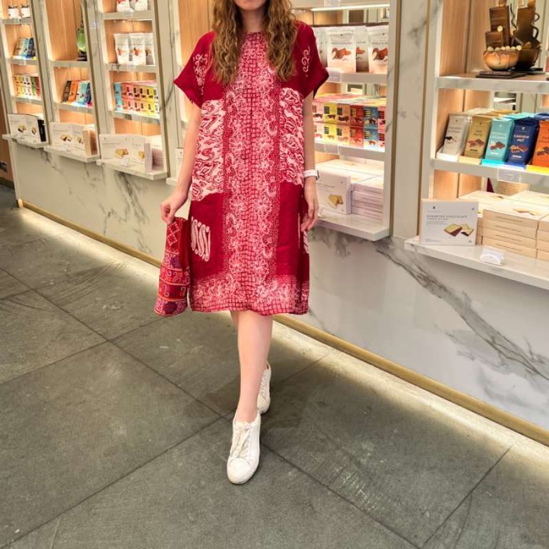 Jual Lausboutique-dress Maria-seri Kemerdekaan-dress Batik Merah Putih ...