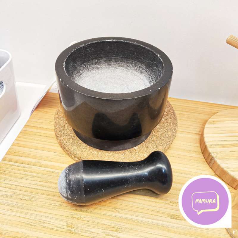 Jual Lumpang Alu Mortar Cobek Ulekan Batu Asli Marmer 2 Sisi Di Seller ...