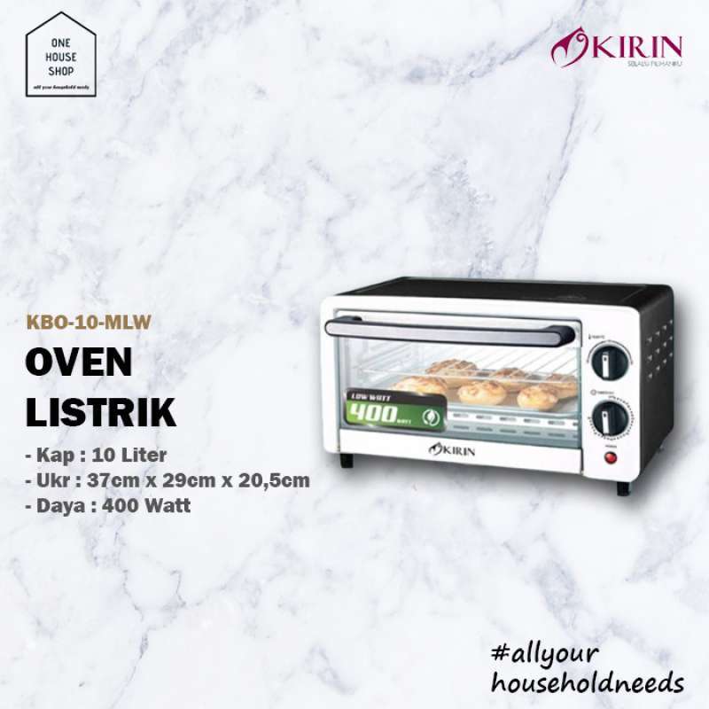 Promo Electric Oven Toaster 10 Liter Low 400 Watt Kirin Kbo-100-mlw Diskon 23% Di Seller Niimura ...