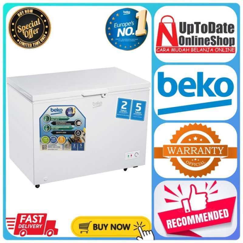 Promo Chest Freezer Box Beko Cf-316wd Prosmart Super Fast Freezing ...