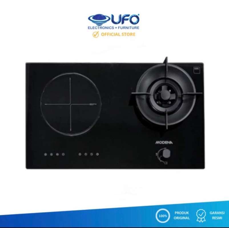 Promo Modena Kompor Hybrid Induksi + Gas Hob Bm8722aabk / Bm 8722 Aabk ...