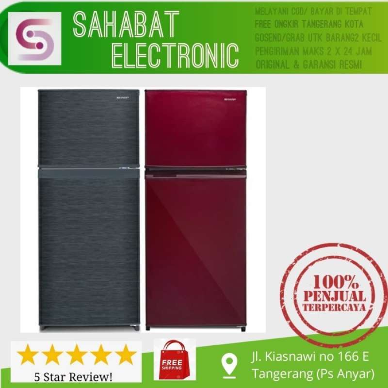 Promo Kulkas 2 Pintu Sj 195 Md/mnhs New Series Komplit Diskon 23% Di ...