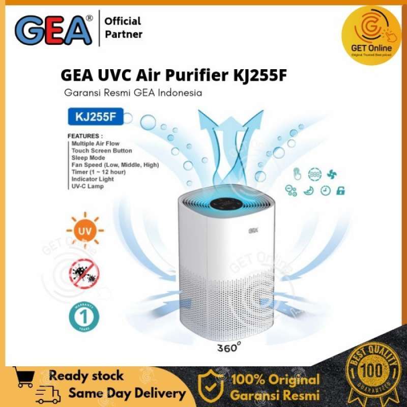 Promo Gea Uv-c Air Purifier Coverage Area 30m2 Kj255f Diskon 23% Di ...