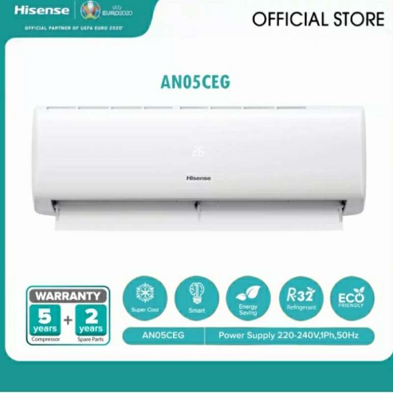 Promo Ac Hisense 1/2pk An05ceg R32 0,5pk Murah Garansi 2 Tahun Diskon ...