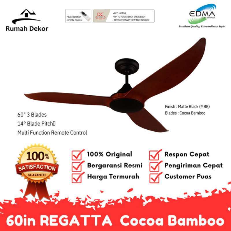 Promo Kipas Angin Plafon Mt Edma 60in Regatta Motor Dc Remote Control ...