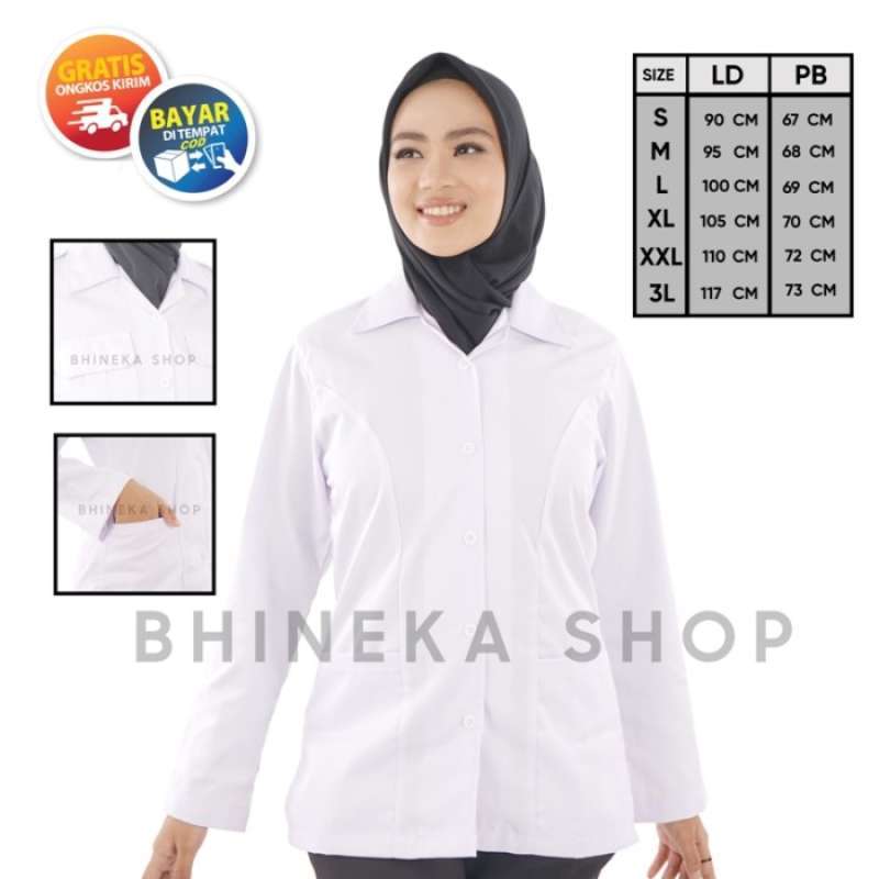 Jual Kemeja Putih Wanita Baju Pdh Putih Kemeja Perawat Seragam Pns ...