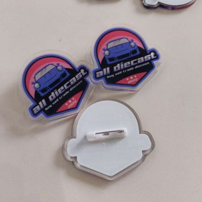 Jual Custom Pin Akrilik Print | Badge Bross Pin Akrilik | Pin Custom ...