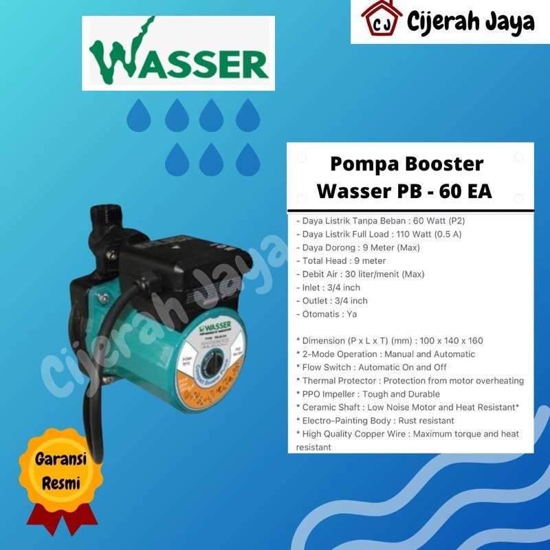 Jual Pompa Wasser Pb 60ea Pompa Booster Pb-60 Ea Mesin Pompa Air Dorong ...