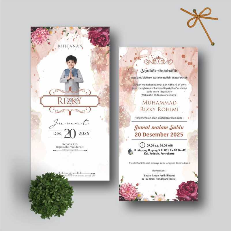 Jual Ap09 Cetak Print Undangan Khitan Sunat Sunatan 1 Lembar Cetak ...