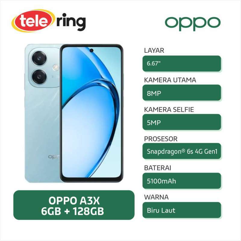 Jual Hp OPPO Cph2641 A3x 6/128gb Di Seller Telering Official Store ...