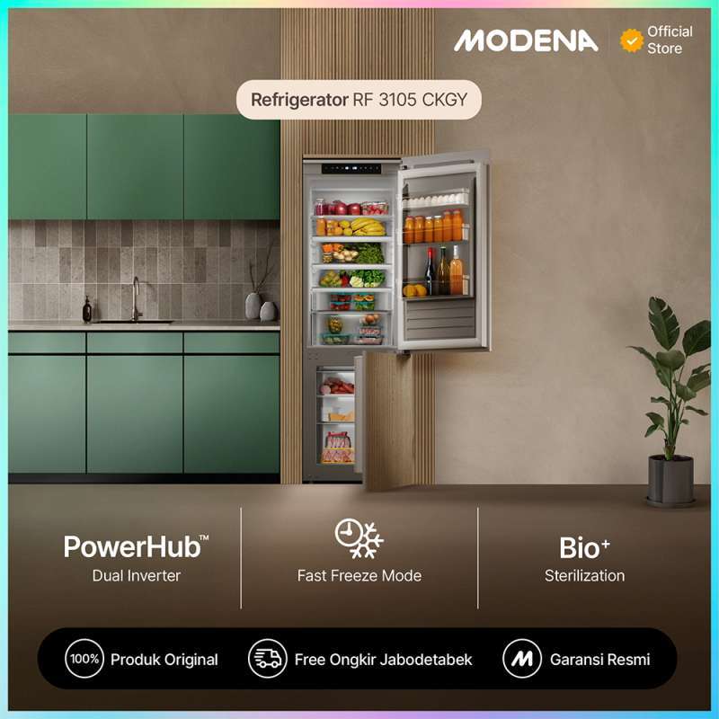 Promo Modena Built In Refrigerator - Rf 3105 Ckgy - Kulkas Only Diskon ...