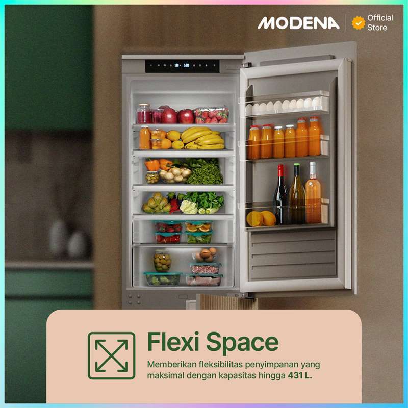 Promo Modena Built In Refrigerator - Rf 3105 Ckgy - Bundling Lampu ...