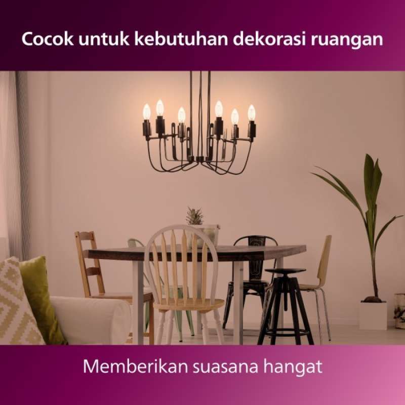 Promo Lampu Philips Bohlam Ess Led Candle 6w E14 2700k Kuning Diskon 45 ...
