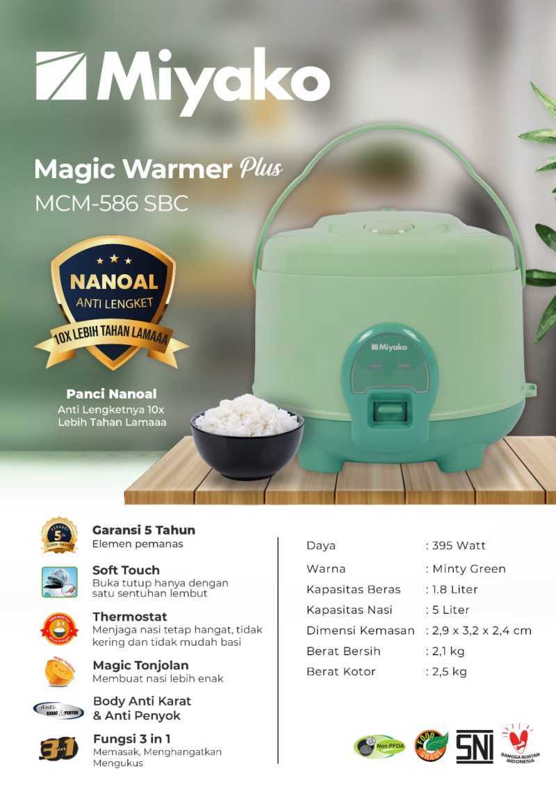 Jual Miyako Magic Com Mcm 586 Sbc 1.8 Liter Penanak Nasi Di Seller ...