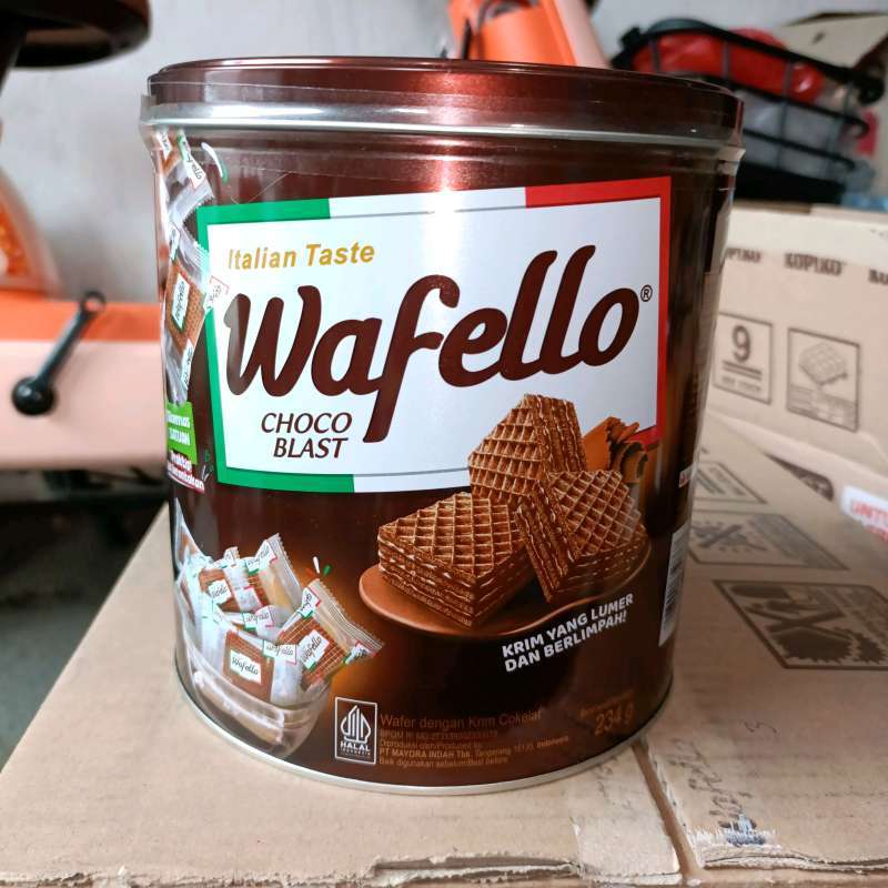 Wafer Wafello Kaleng 234 Gram Gratis Ongkir 🔥 Harga Murah Juni 2026