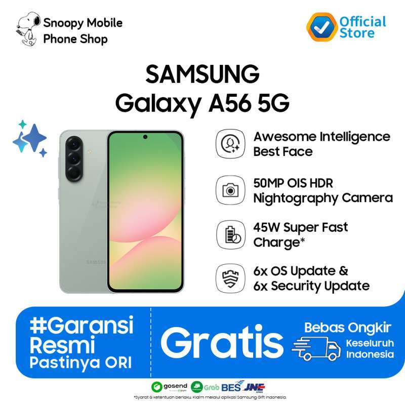 Promo Samsung Galaxy A56 5g 12/256gb - | Kamera 50mp | Nightography | Handphone Ai | Galaxy Ai ...