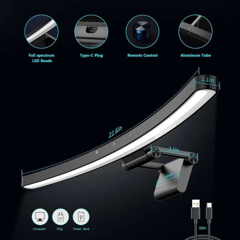 Jual Lymax Curved Screen Hanging Light - Lampu Desktop Monitor Bar ...