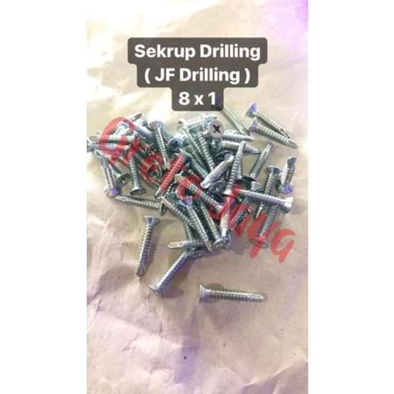 Jual ( 8x1 100bj ) Sekrup Jf Drilling Roofing Self Drill Baja Ringan ...
